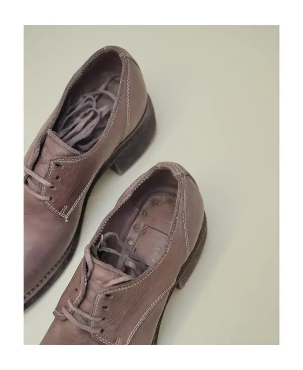 Guidi Tie Business Dress Shoes With Thick Heels