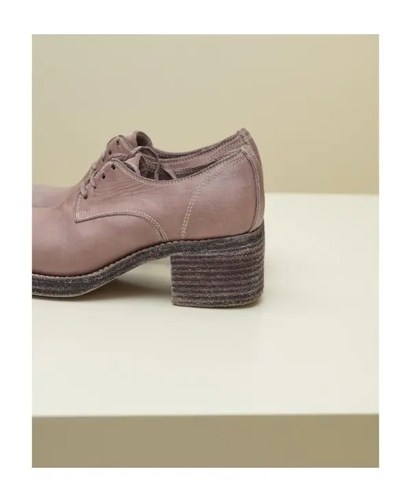Guidi Tie Business Dress Shoes With Thick Heels