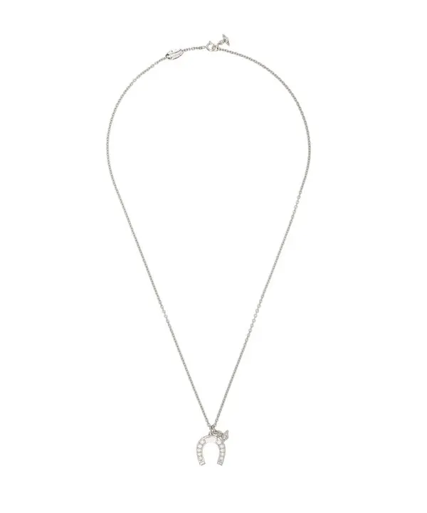 VIVIENNE WESTWOOD Horace Pendant Necklace - Platinum/crystal