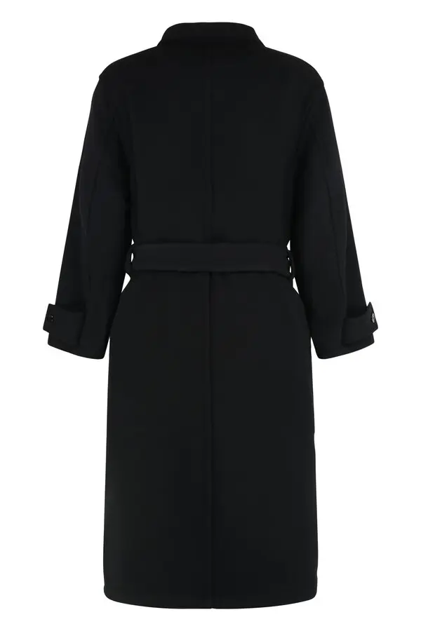 LEMAIRE Single-breasted Wrapped Coat - Black