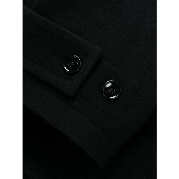 LEMAIRE Single-breasted Wrapped Coat - Black