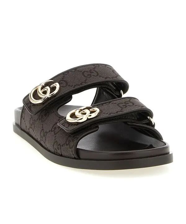 Gucci Double G Fabric Slide Sandals