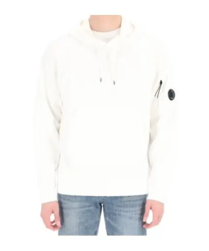 C.P. COMPANY Diagonal Pullover Hoodie - White