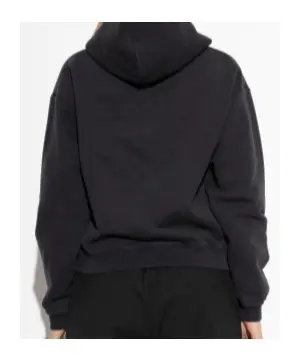 Vetements Hooded Blouse With Graphic Front And Pockets