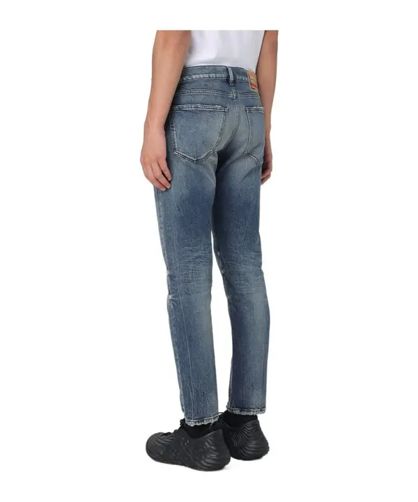 DIESEL® D-strukt Distressed Tapered Jeans - Blue