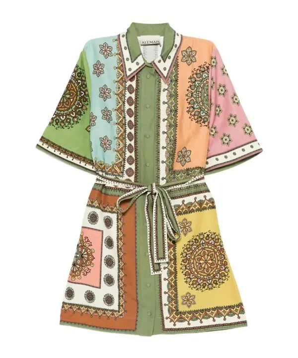 ALEMAIS All-over Print Mini Dress
