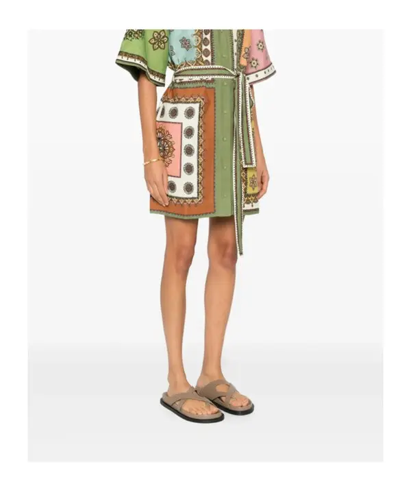 ALEMAIS All-over Print Mini Dress