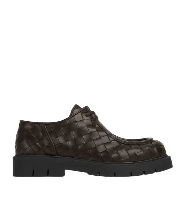 Bottega Veneta Haddock Lace-up Shoes - Fudge