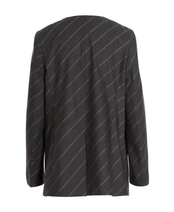 Stella McCartney Logo-printed Striped Blazer