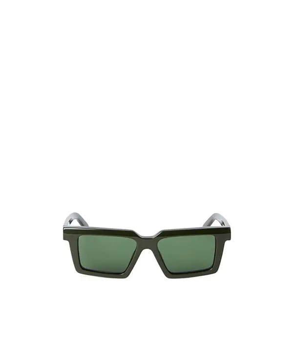 Off-White Square Frame Sunglasses - Green