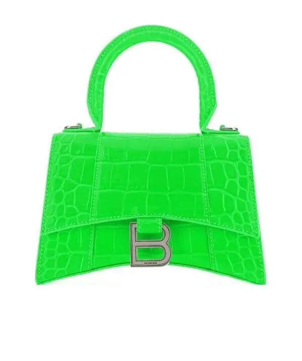 Balenciaga Hourglass Xs Top Handle Bag - Green