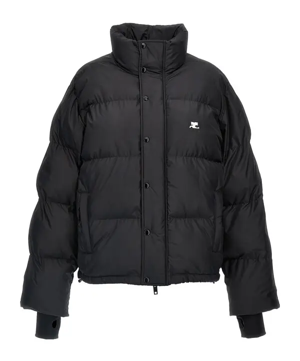 COURREGES Courrèges Logo Embroidered Puffer Jacket