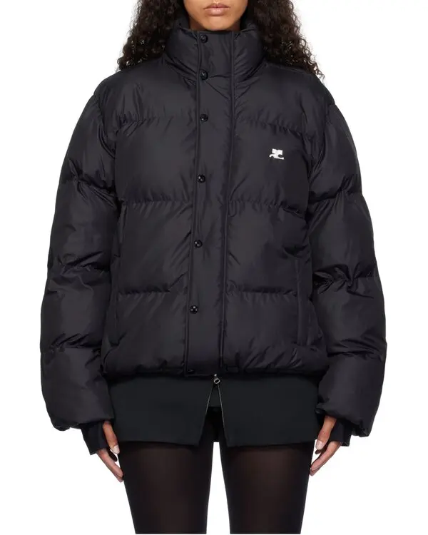 COURREGES Courrèges Logo Embroidered Puffer Jacket