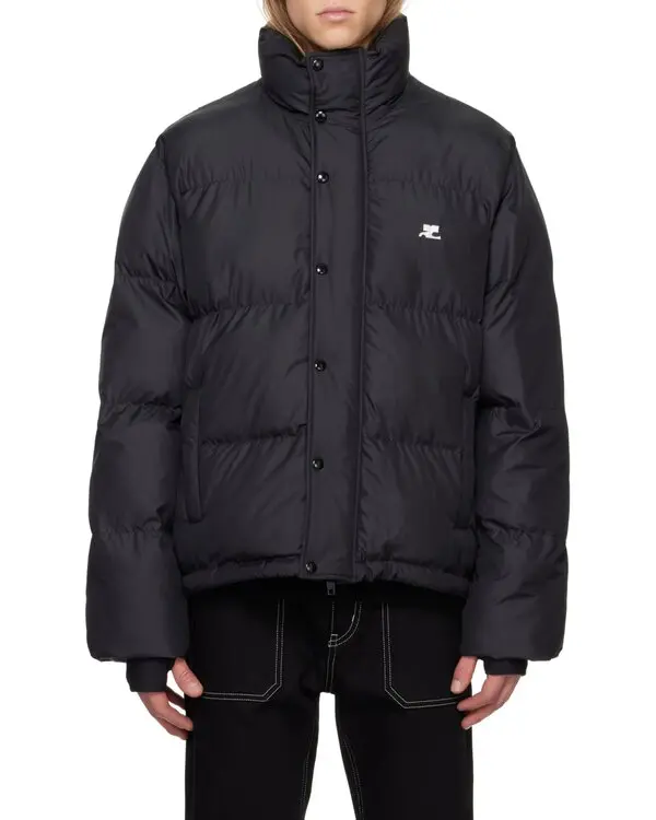 COURREGES Courrèges Logo Embroidered Puffer Jacket
