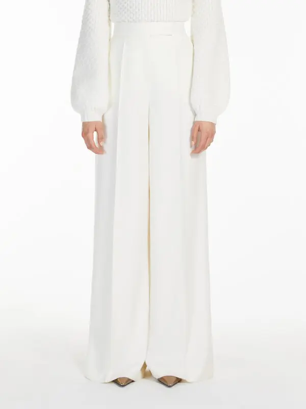 Max Mara Ninfa Wide-leg Trousers - White