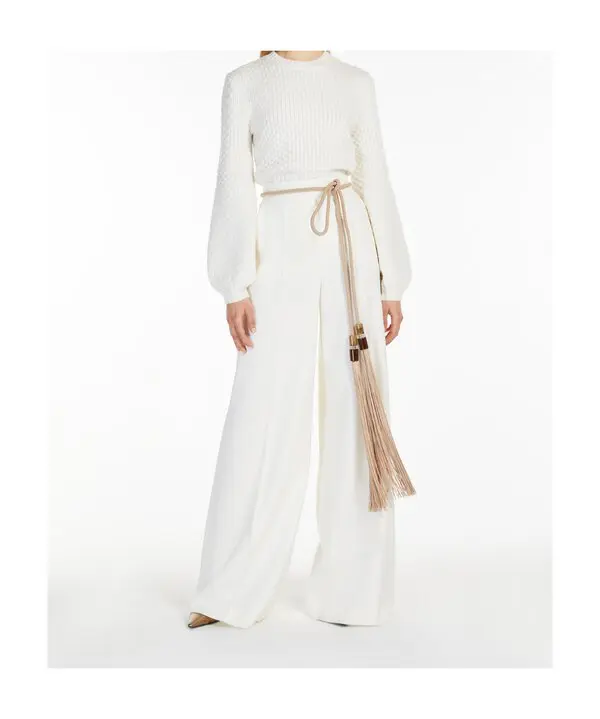 Max Mara Ninfa Wide-leg Trousers - White