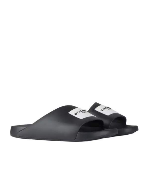 Givenchy Logo Slide Sandals - Black