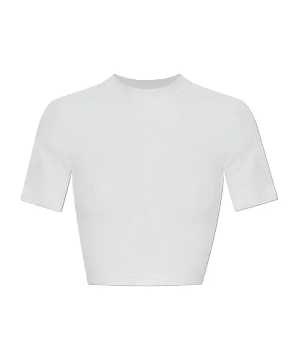Alaïa Black Ribbed Knit Shirt - Cream