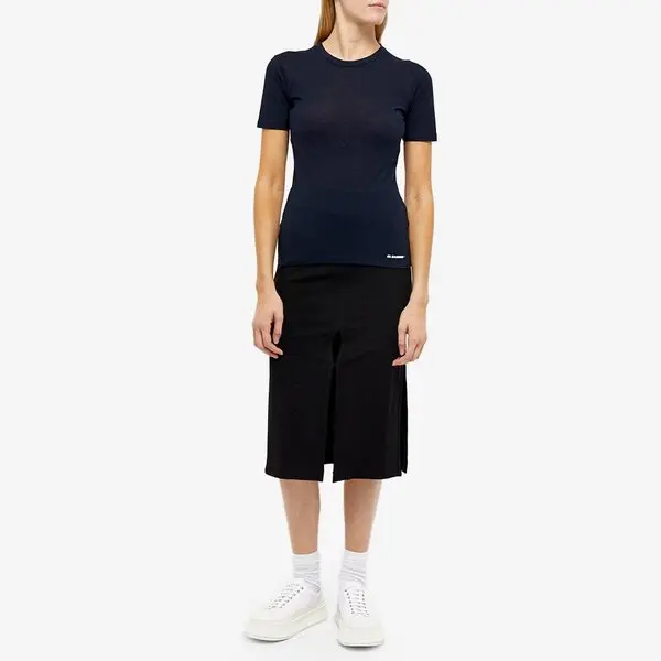 JIL SANDER Logo Printed Crewneck T-shirt