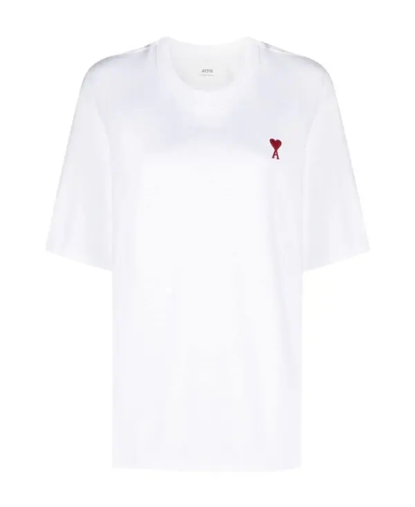 AMI Paris De Coeur Embroidered Crewneck T-shirt - No