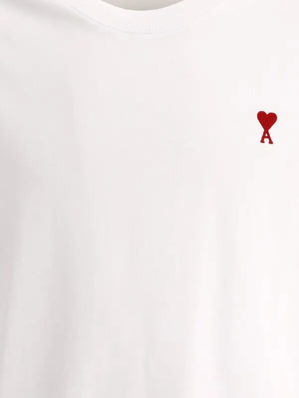 AMI Paris De Coeur Embroidered Crewneck T-shirt
