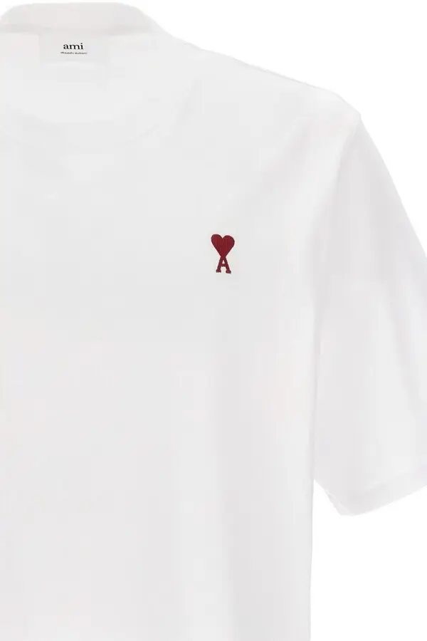 AMI Paris De Coeur Embroidered Crewneck T-shirt
