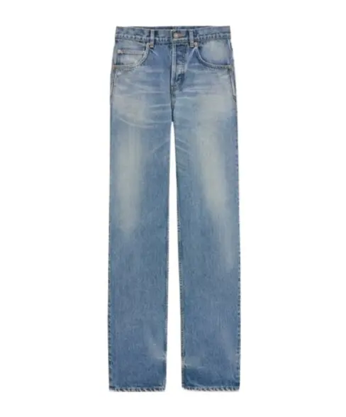 Saint Laurent Mid-rise Baggy Jeans - Blue