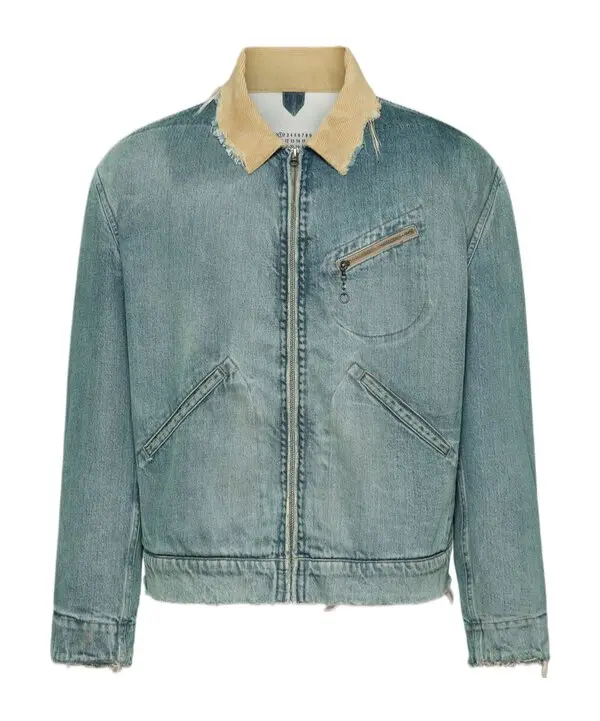 MAISON MARGIELA Zip-up Denim Bomber Jacket
