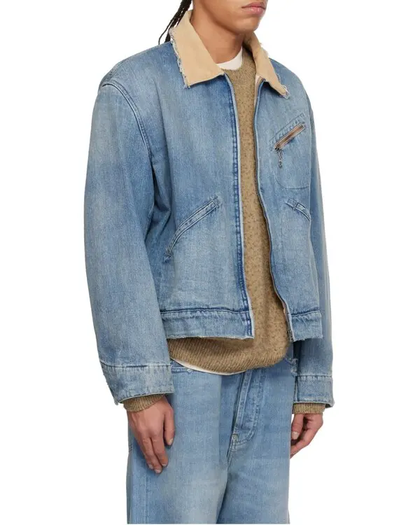 MAISON MARGIELA Zip-up Denim Bomber Jacket