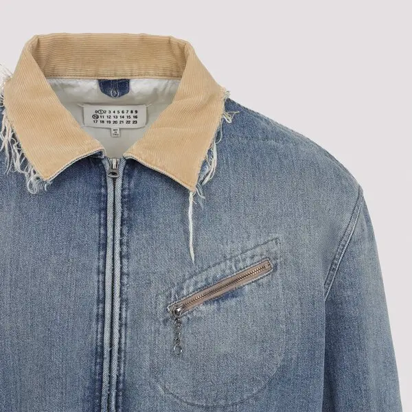 MAISON MARGIELA Zip-up Denim Bomber Jacket
