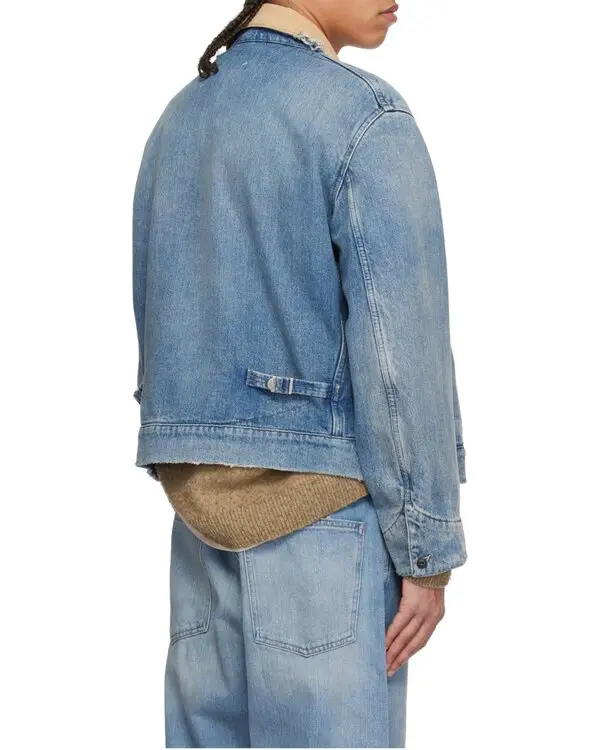 MAISON MARGIELA Zip-up Denim Bomber Jacket