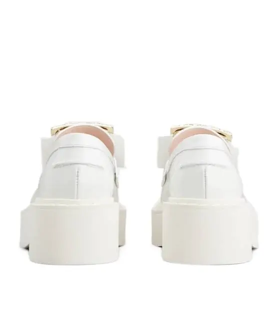 ROGER VIVIER Embellished Loafers - White