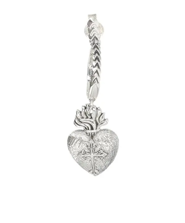 Emanuele Bicocchi Single Earring Sacred Heart - Silver