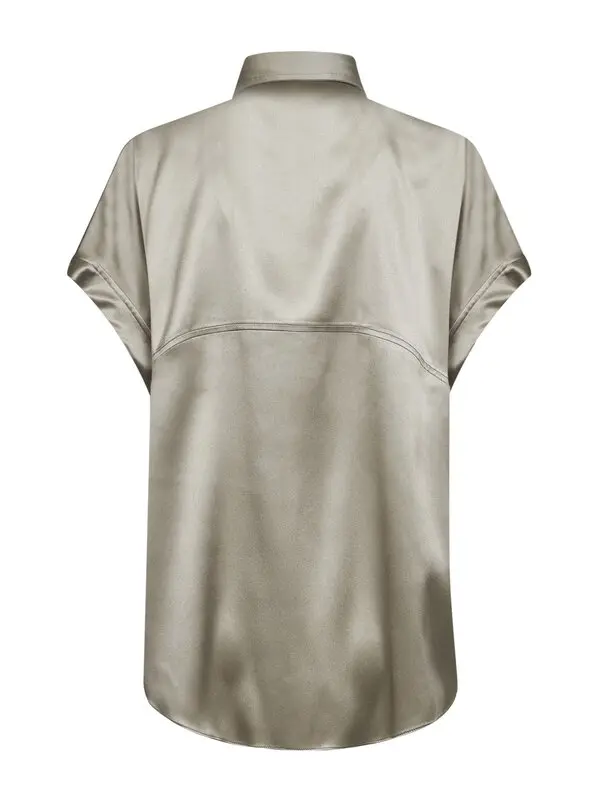 Brunello Cucinelli Short-sleeved Collared Blouse