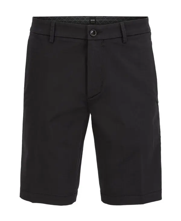 Hugo Boss Slim-fitting Button Shorts - Black