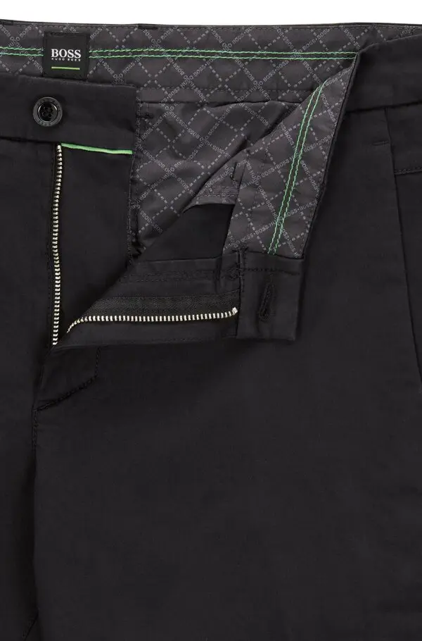 Hugo Boss Slim-fitting Button Shorts - Black