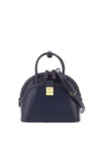 Mcm Logo Plaque Tote Bag - Black