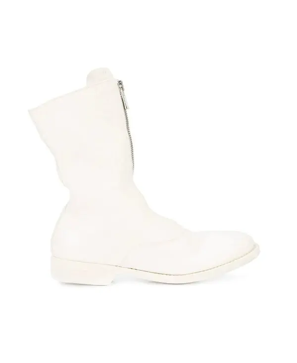Guidi 310 Front Zipper Boots - White
