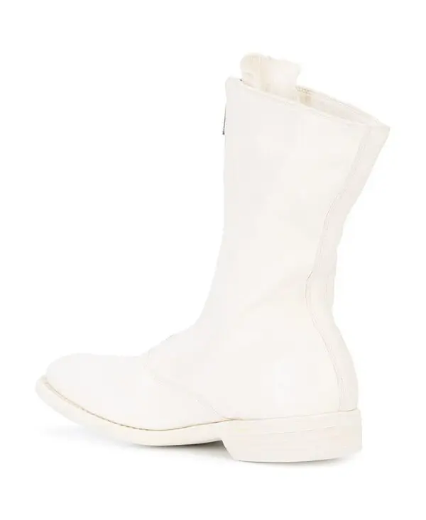 Guidi 310 Front Zipper Boots - White