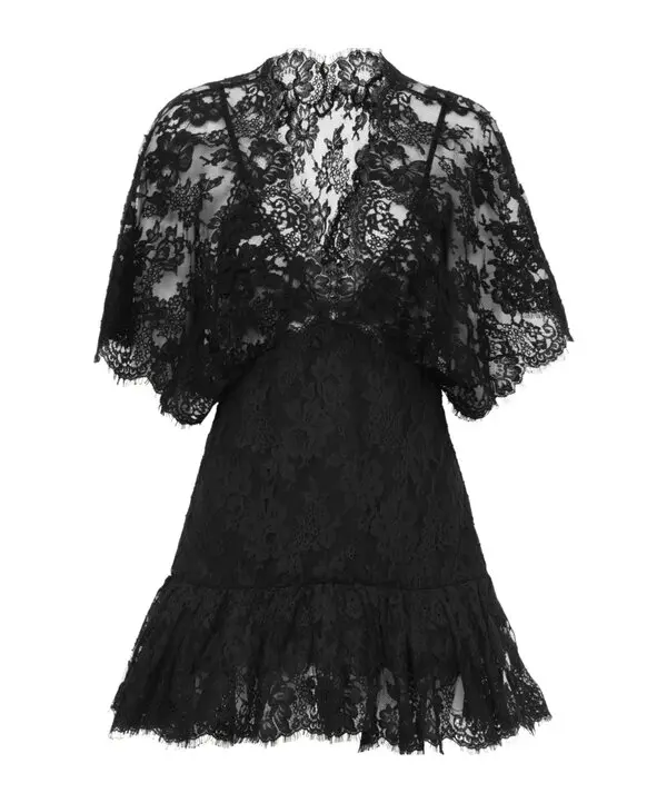 Chloé Lace Ruffle V-neck Top