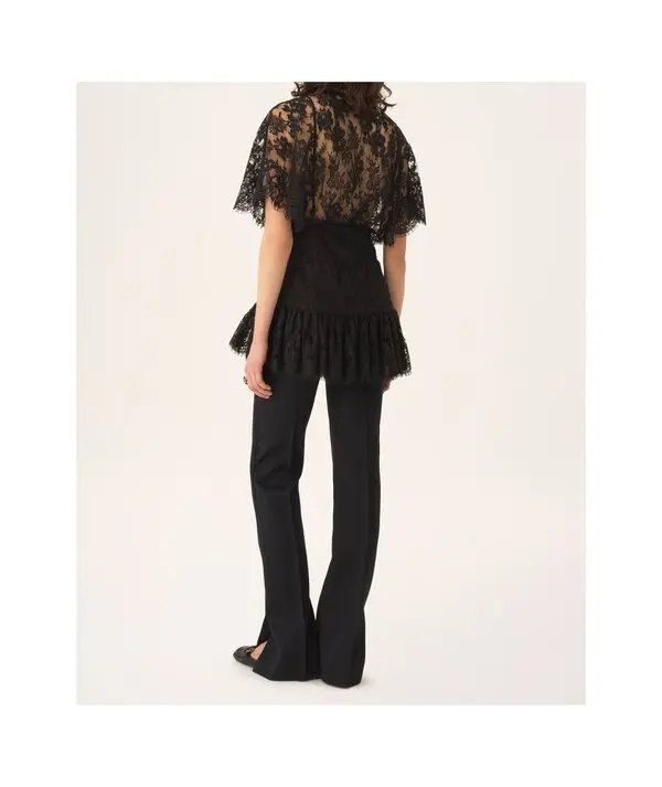 Chloé Lace Ruffle V-neck Top