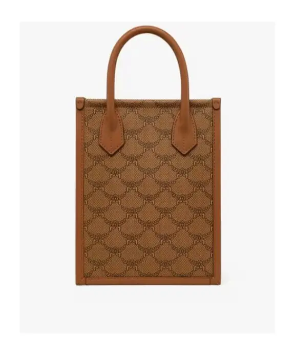 Mcm Lauretos Tote Bag - Cognac