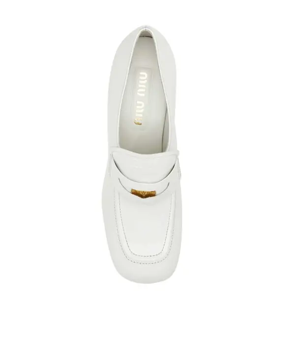 Miu Miu High-heeled Slip-on Loafers