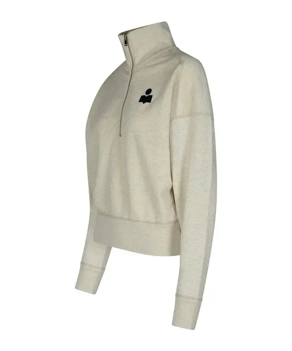 Isabel Marant Étoile Ross Logo Zip-up Sweatshirt - Nude