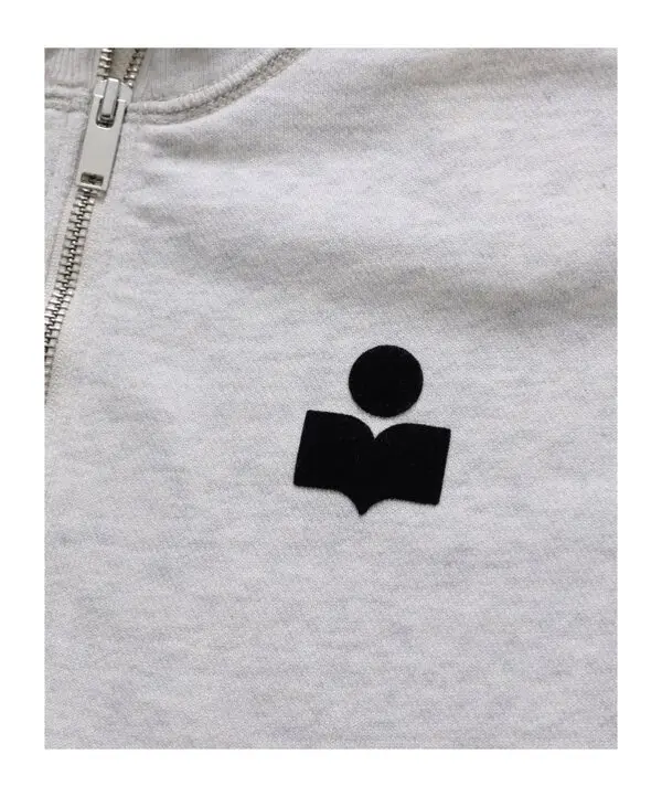 Isabel Marant Étoile Ross Logo Zip-up Sweatshirt - White
