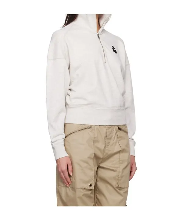 Isabel Marant Étoile Ross Logo Zip-up Sweatshirt - White