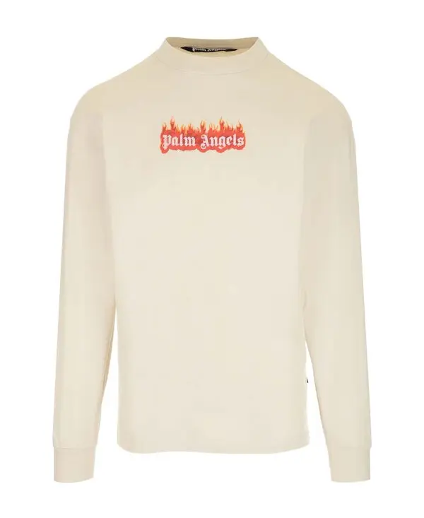 Palm Angels Logo-print Crew Neck Sweatshirt