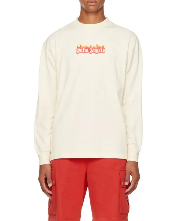Palm Angels Logo-print Crew Neck Sweatshirt