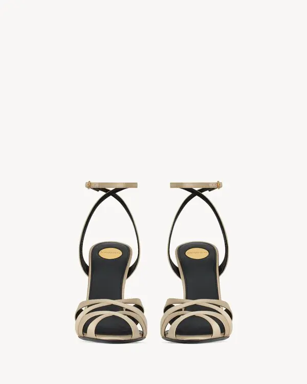 Saint Laurent Chandelle Sandals In Satin Crepe