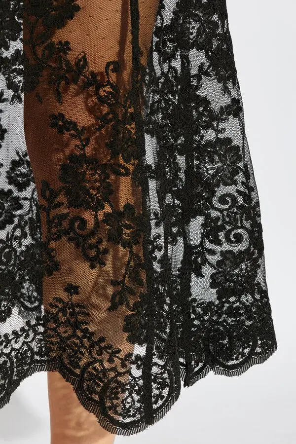 SELF-PORTRAIT Lace Bustier Midi Dress